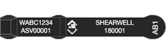 Shearwell Australia. Western Australia NLIS EID Tag - Layout 4